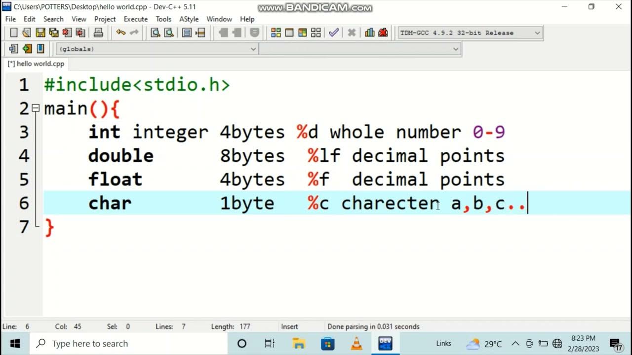 STRUCTURED PROGRAMMING,C BASIC STRUCTURE,DATA TYPES, VARIABLES,VARIABLE DECLARATION. - YouTube