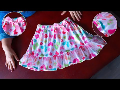 FALDA PRECIOSA súper fácil de hacer con solo 2 medidas Tutorial de COSTURA básico.