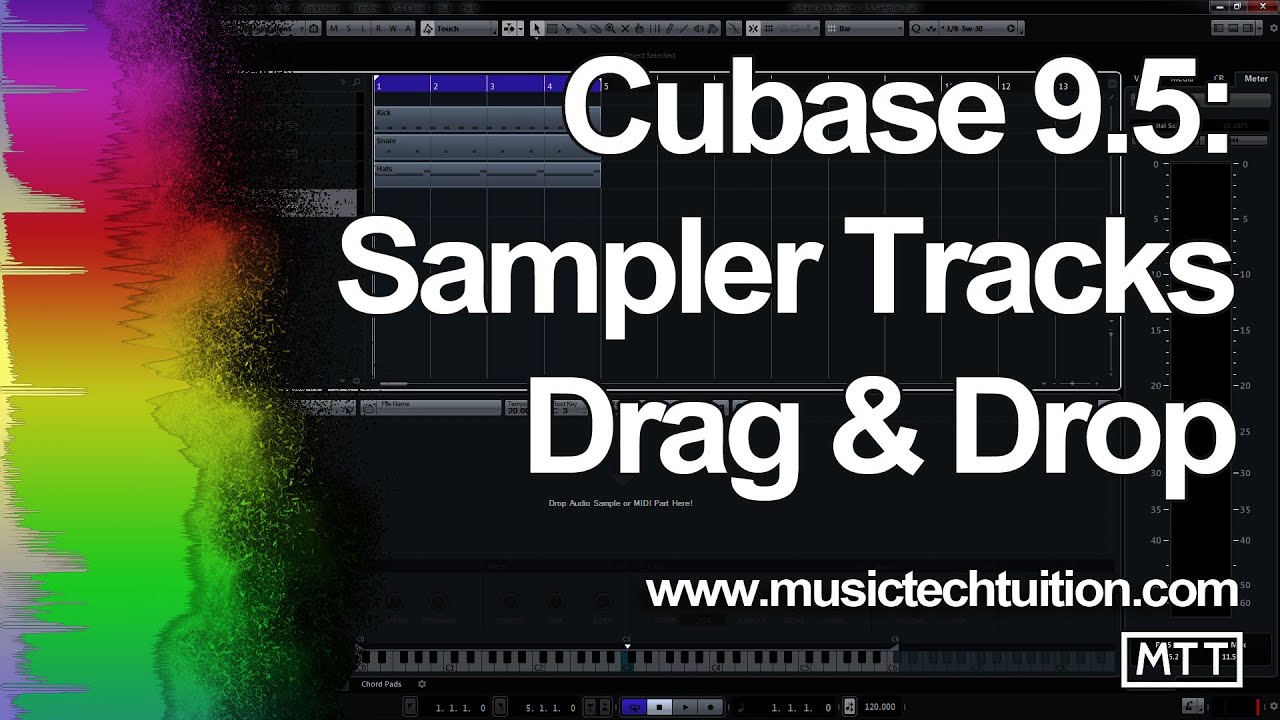 Cubase 9.5: Sampler Track - Drag and Drop - YouTube