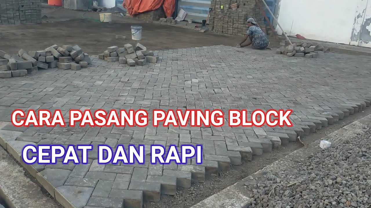 Cara pasang paving block - YouTube