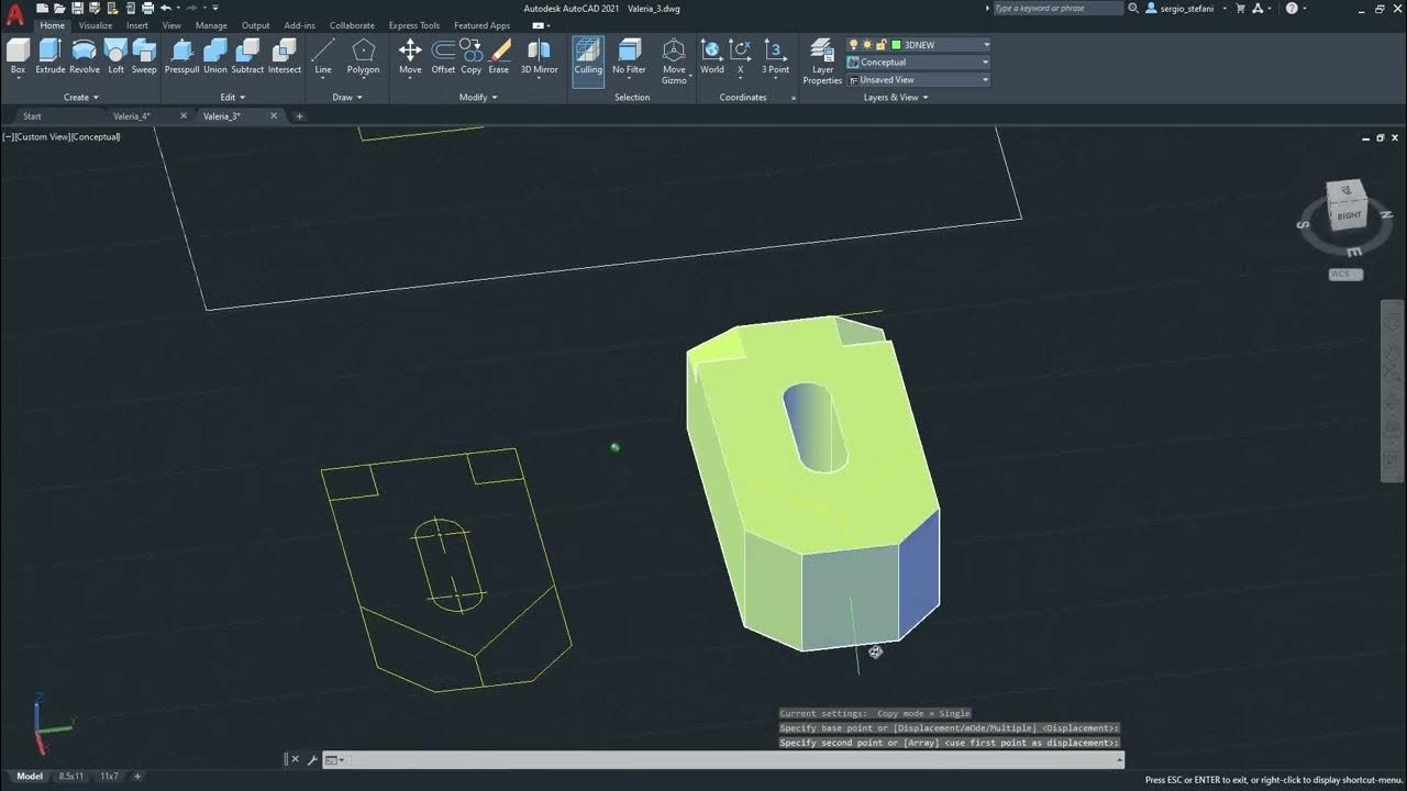 AutoCAD 3D - 2D to 3D - Part 2 - YouTube