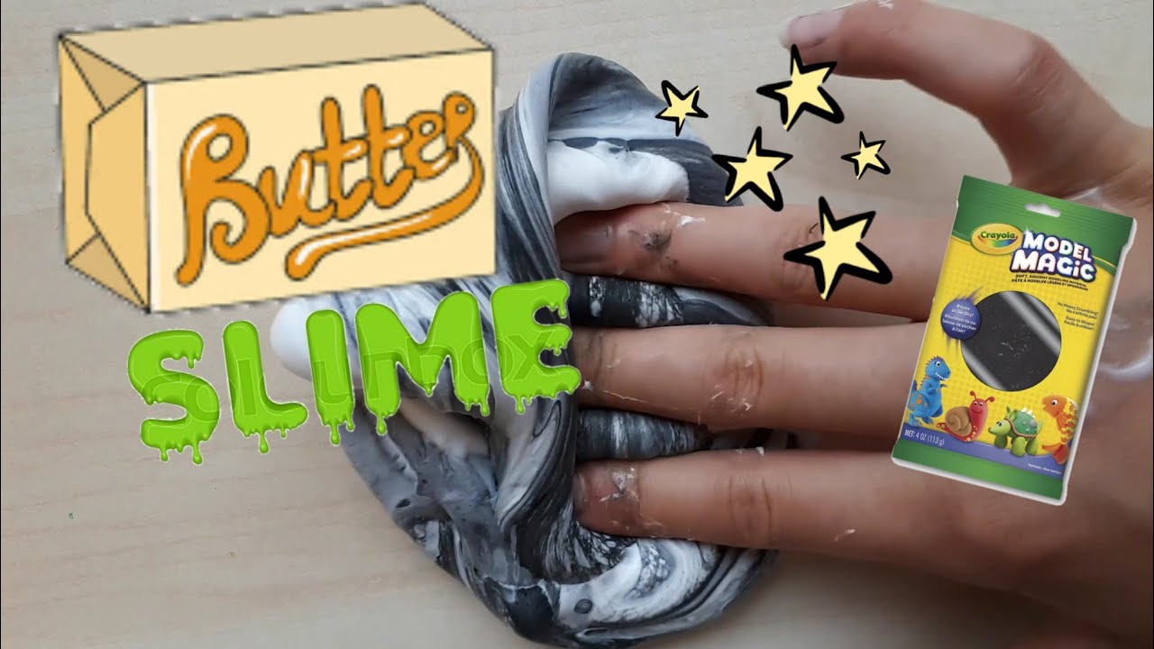 Testing model magic clay out for butter slime - YouTube