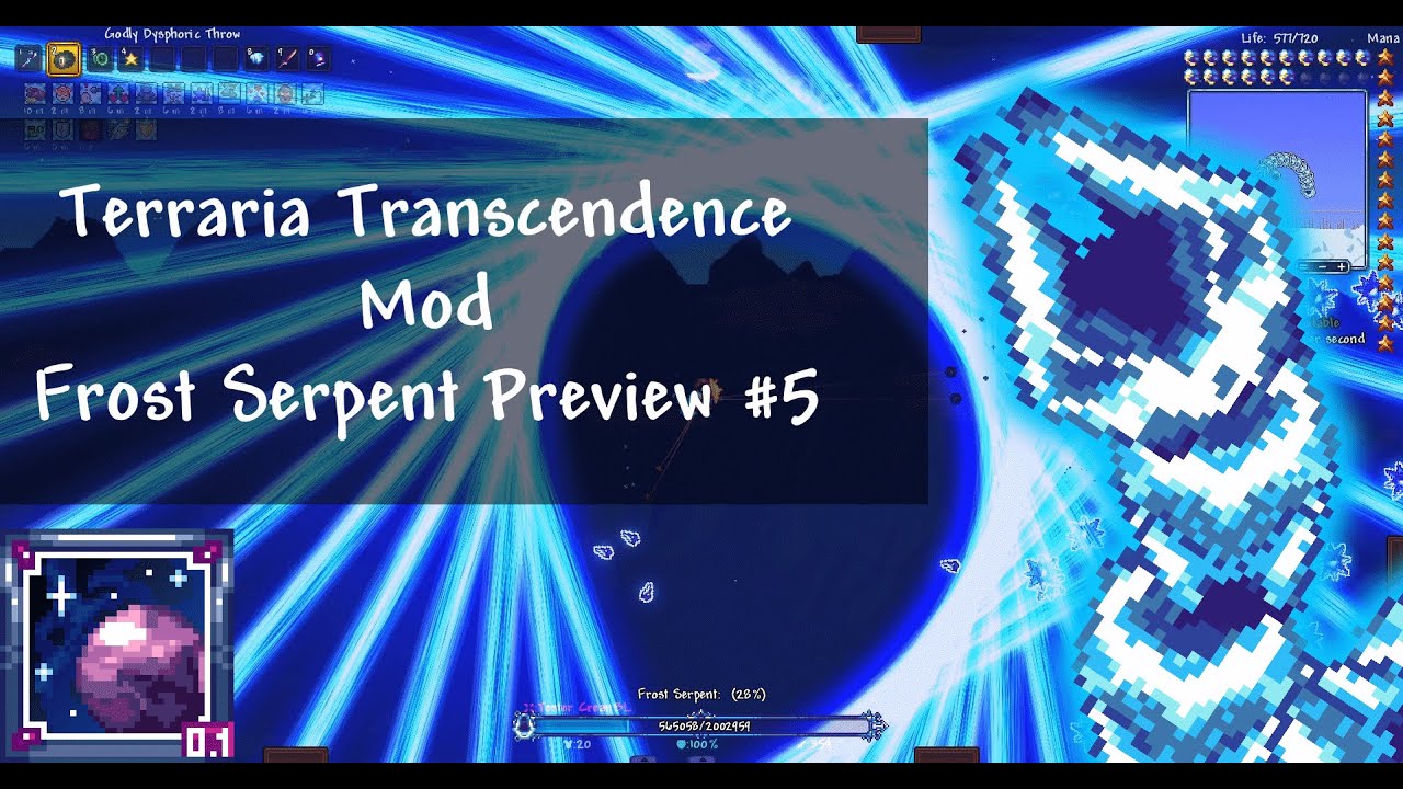 Terraria Transcendence Mod | Frost Serpent Preview 5 - YouTube