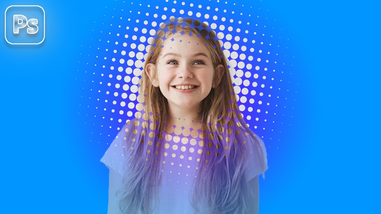 how to create transparent halftone effect in adobe photoshop . - YouTube