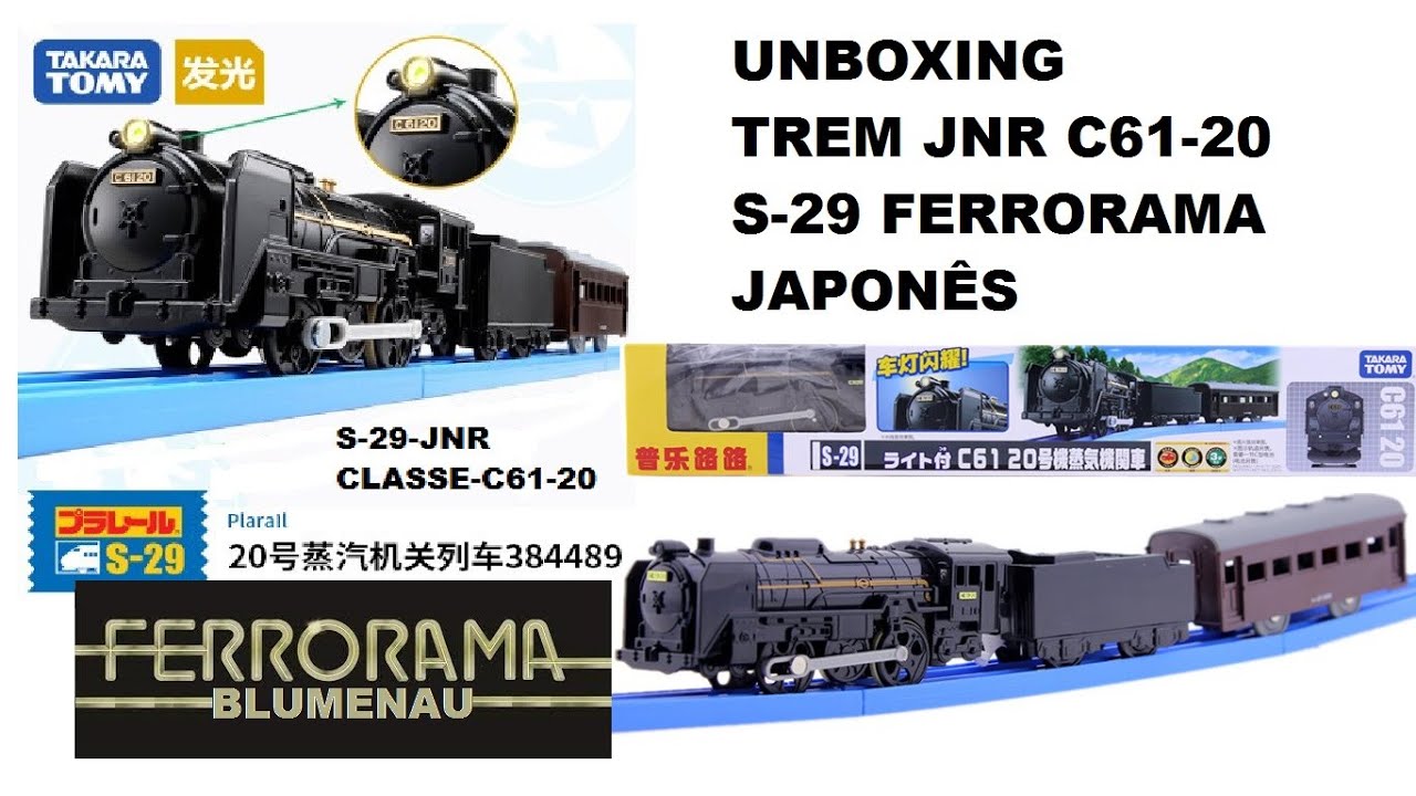 FERRORAMA JAPONÊS TAKARA TOMY PLARAIL - S-29 -JNR - CLASSE - C61 20 ...