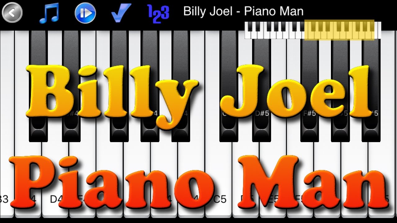 Billy Joel - Piano Man - How to Play Piano Melody - YouTube