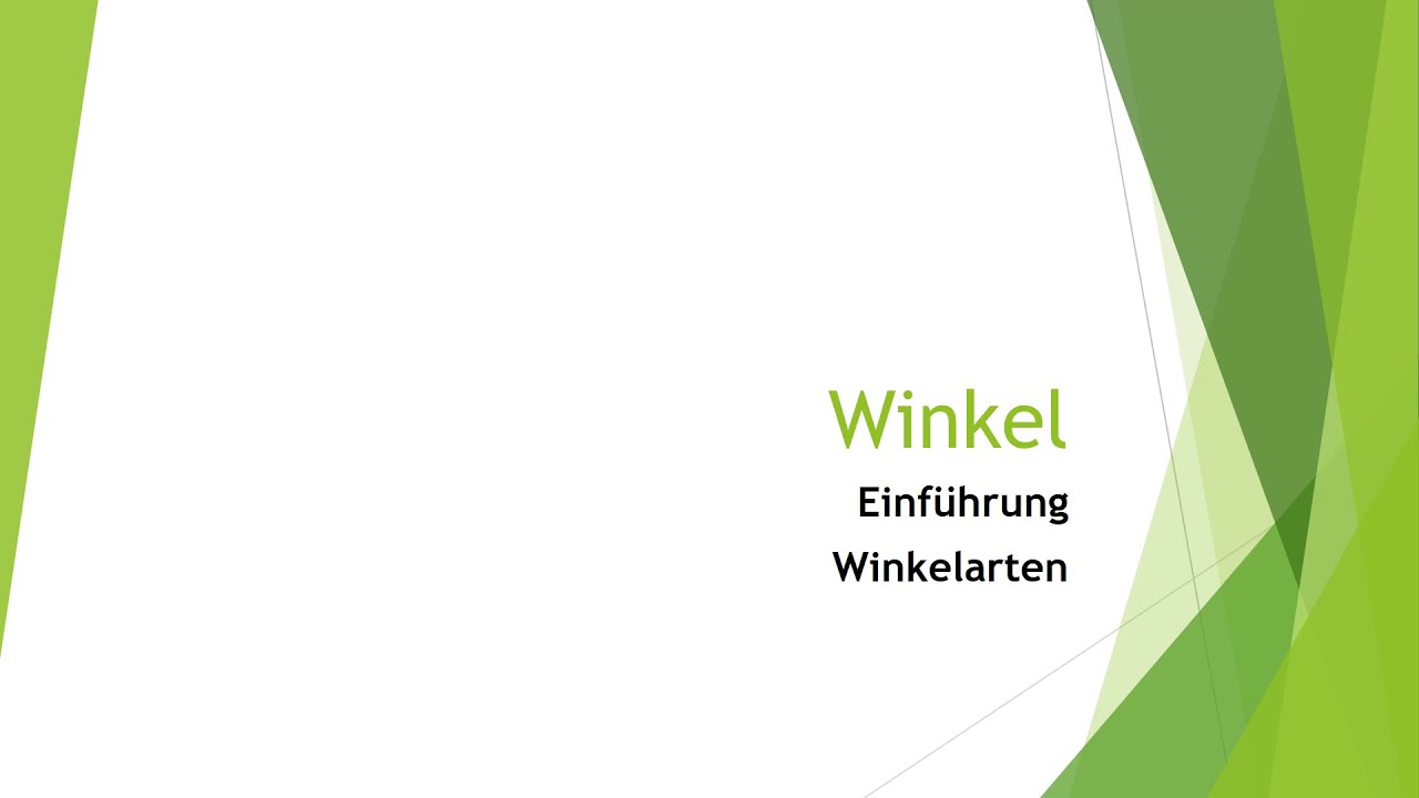Mathe: Winkel - Einführung und Arten einfach und kurz erklärt - YouTube