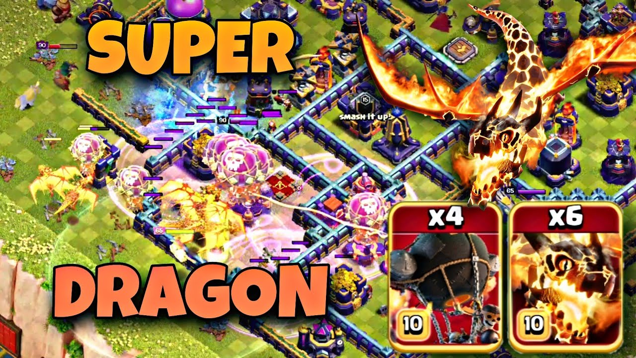 Best super dragon attack strategy | th15 legend hits (clash of clans ...
