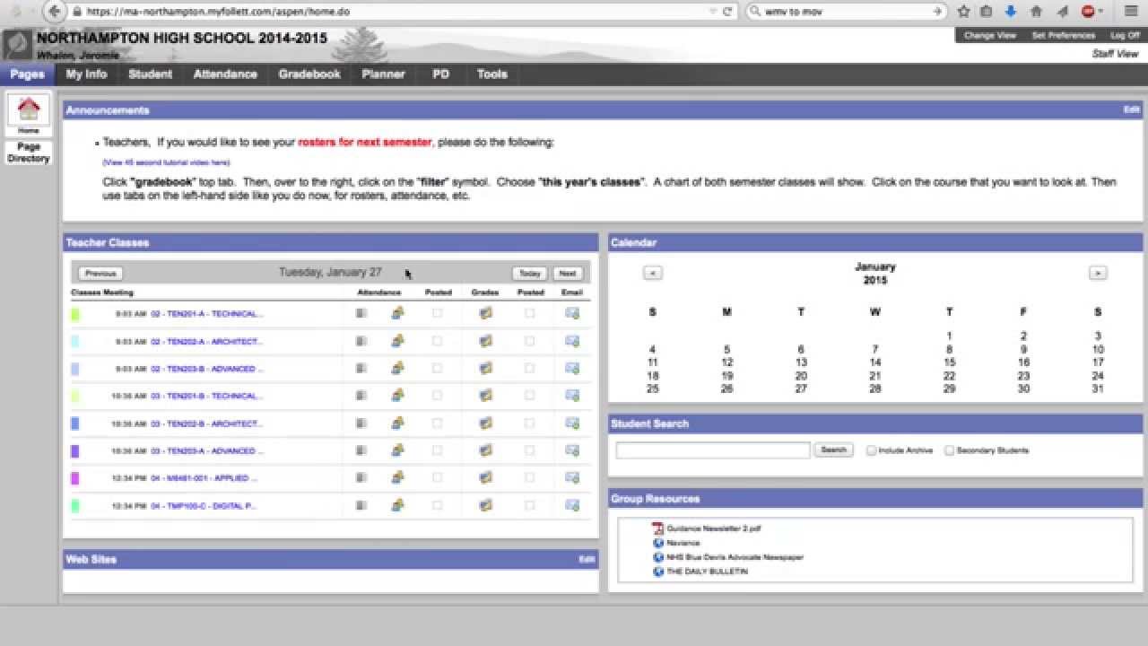 Aspen Tutorials - Taking Class Attendance - YouTube