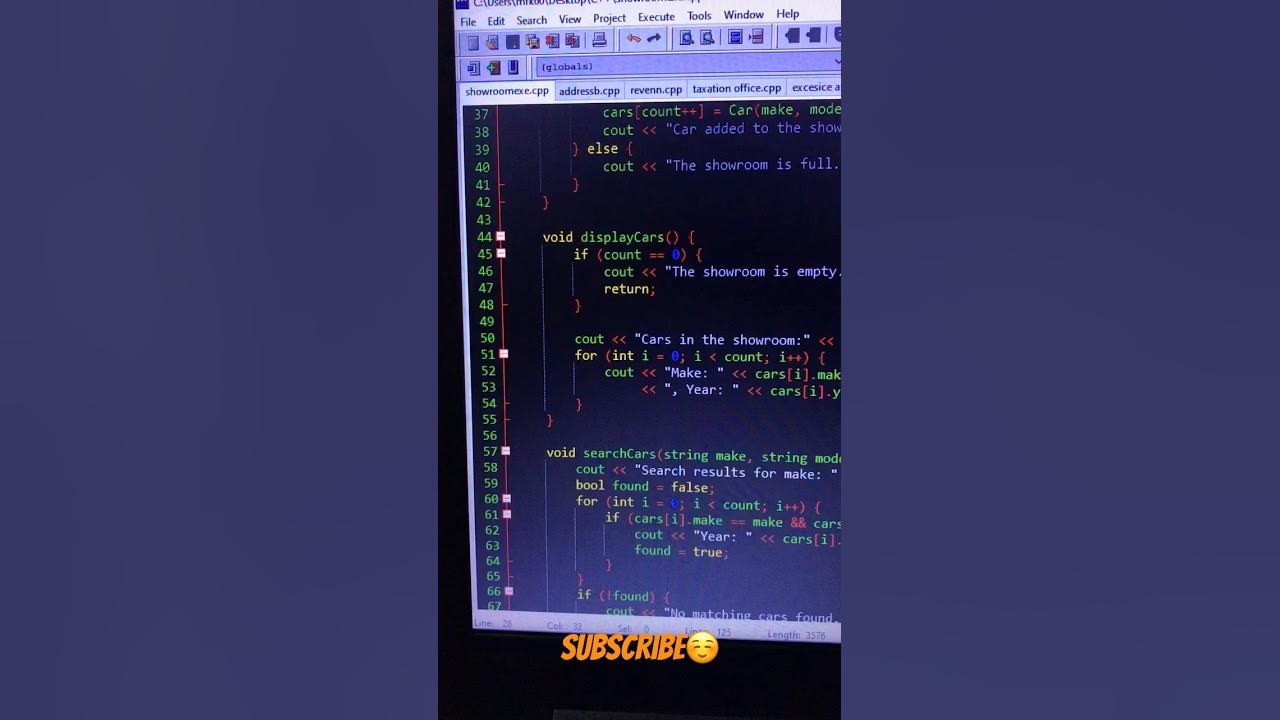 Car Showroom Ide Dev C Cppprogramming Youtube
