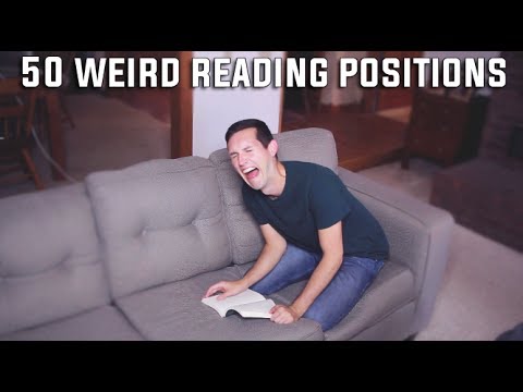 50 WEIRD READING POSITIONS - YouTube