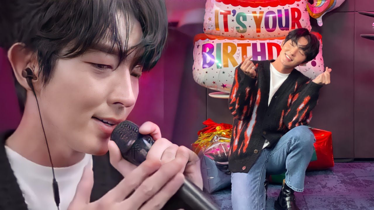 "JG's live mini concert...." at 'Naver NOW' venue on His 40th Birthday ...