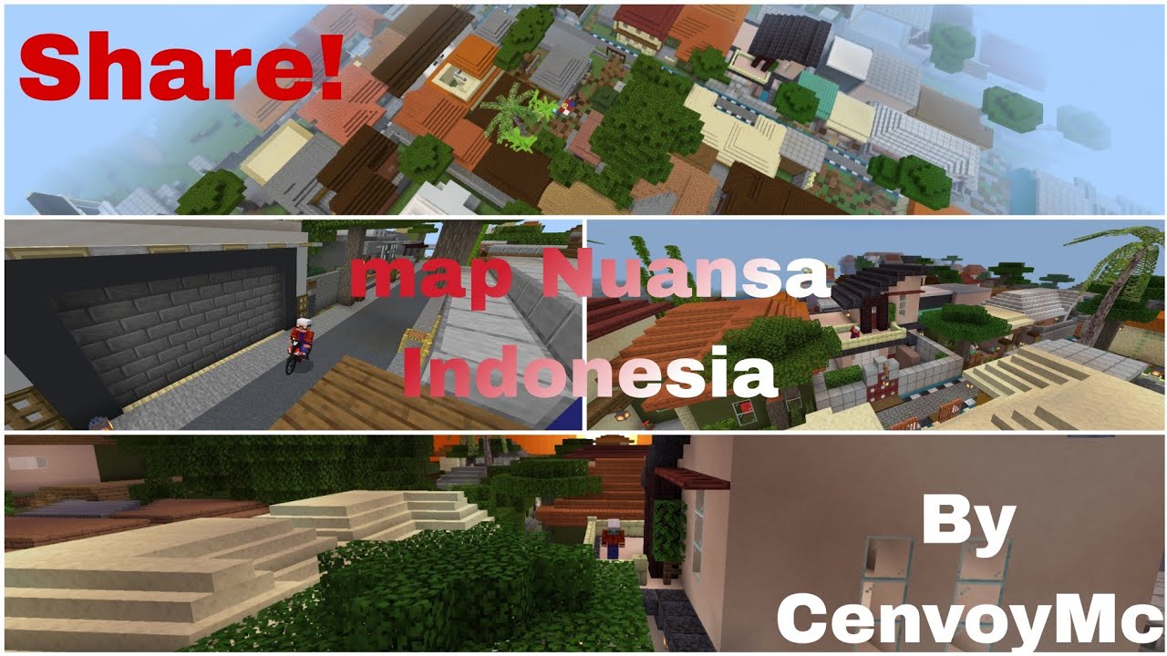 Special 100subs share!! Map nuansa Indonesia Mcpe |Minecraft Indonesia - YouTube