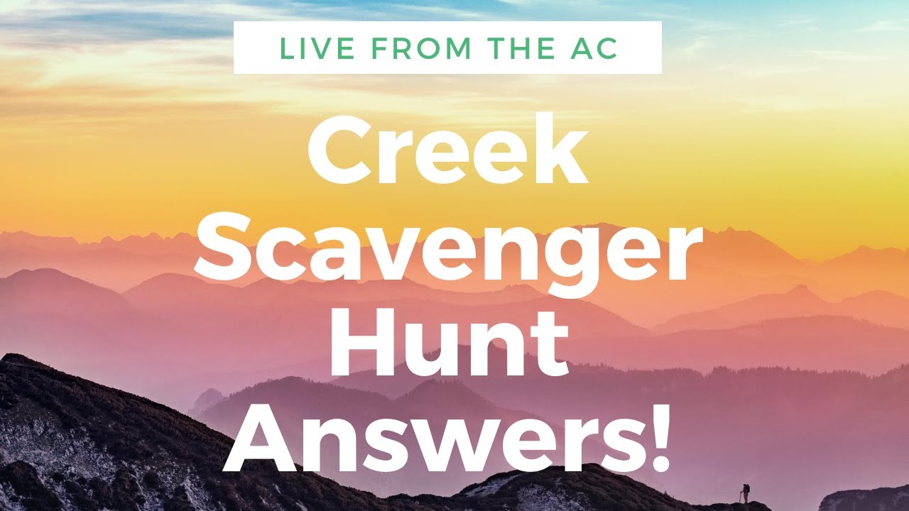 Creek Scavenger Hunt Answers! - YouTube