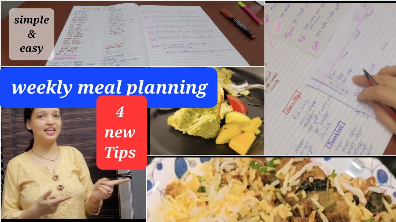 Indian weekly meal planning tips | Meal planning & preparation ideas ...