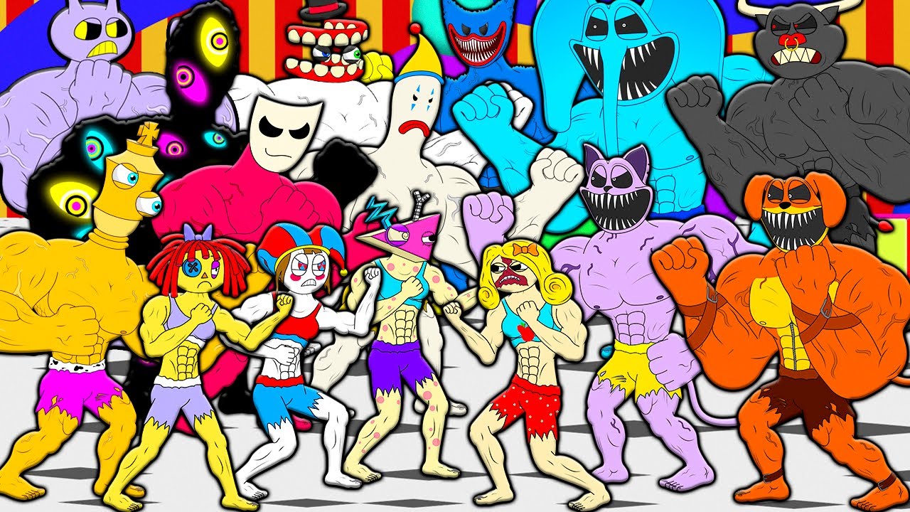 ALL SERIES MUSCLE POPPY PLAYTIME 3 VS MUSCLE THE AMAZING DIGITAL CIRCUS ...