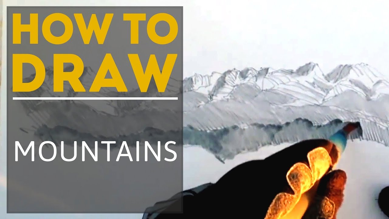 How to Draw Mountains - YouTube