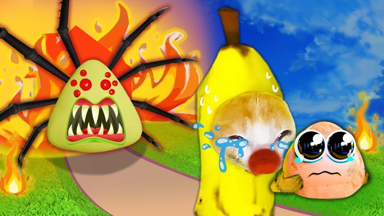 Banana Cat's SAVING POU from EVIL POULINA SPIDER! | Bou's Revenge ...