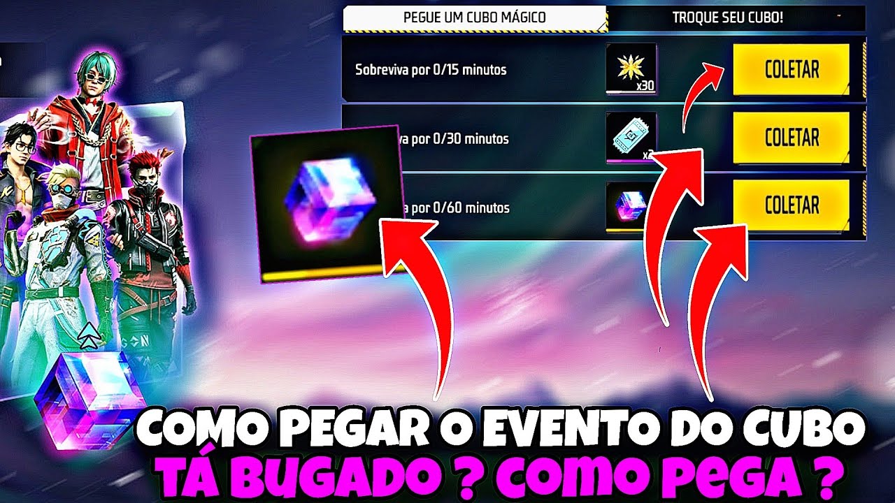 COMO PEGAR O CUBO MAGIDO DO FREE FIRE ! NOVO EVENTO DO CUBO BUGADO COMO ...