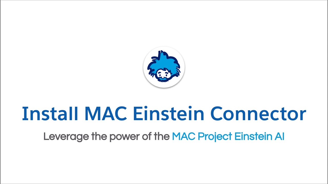 00 - Install and configure MAC Einstein AI Connector - YouTube