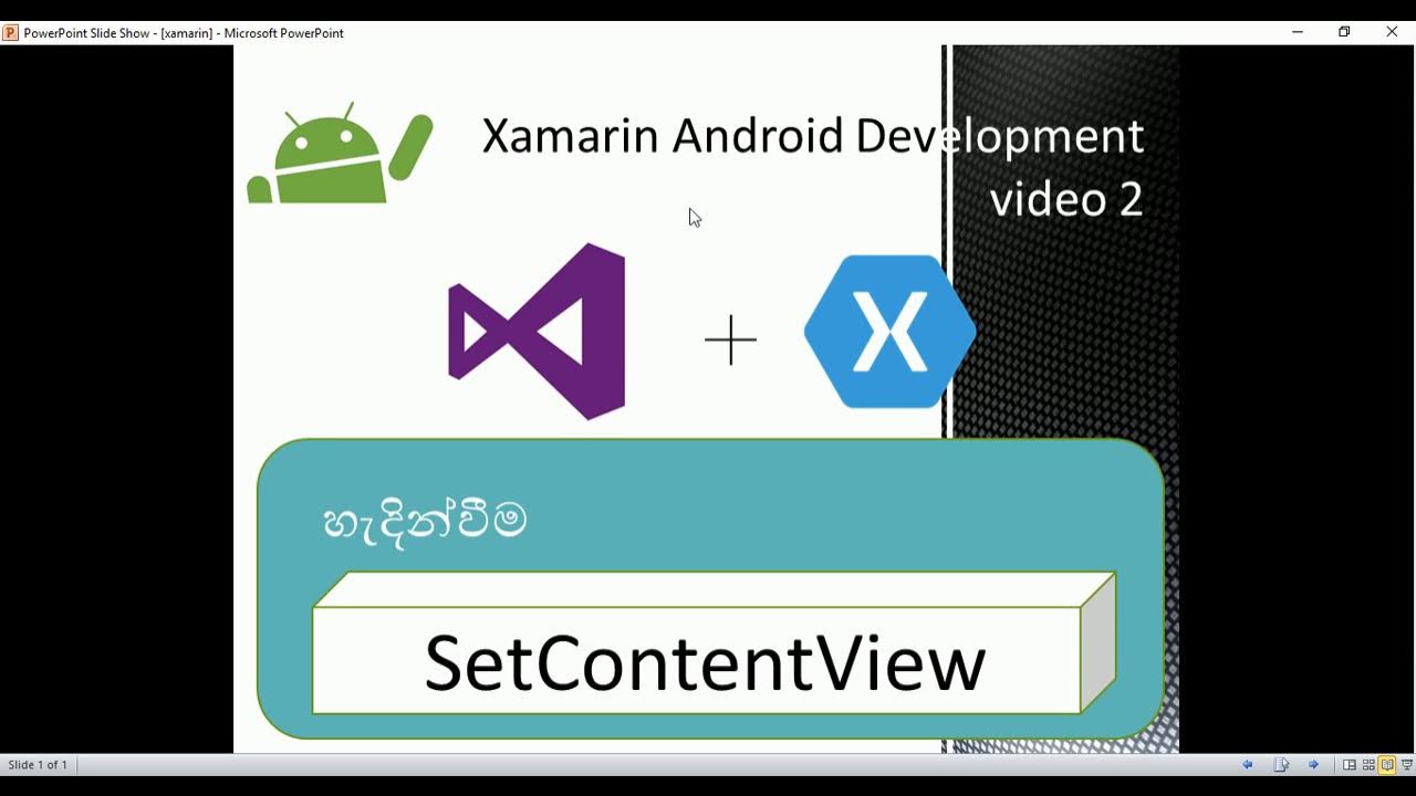 C# Xamarin Sinhala Android tutorial 2 - SetContentView - YouTube
