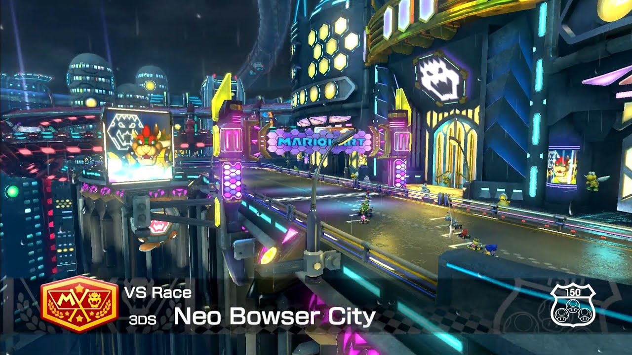 Mario Kart 8 Deluxe 3DS Neo Bowser City Gameplay - YouTube