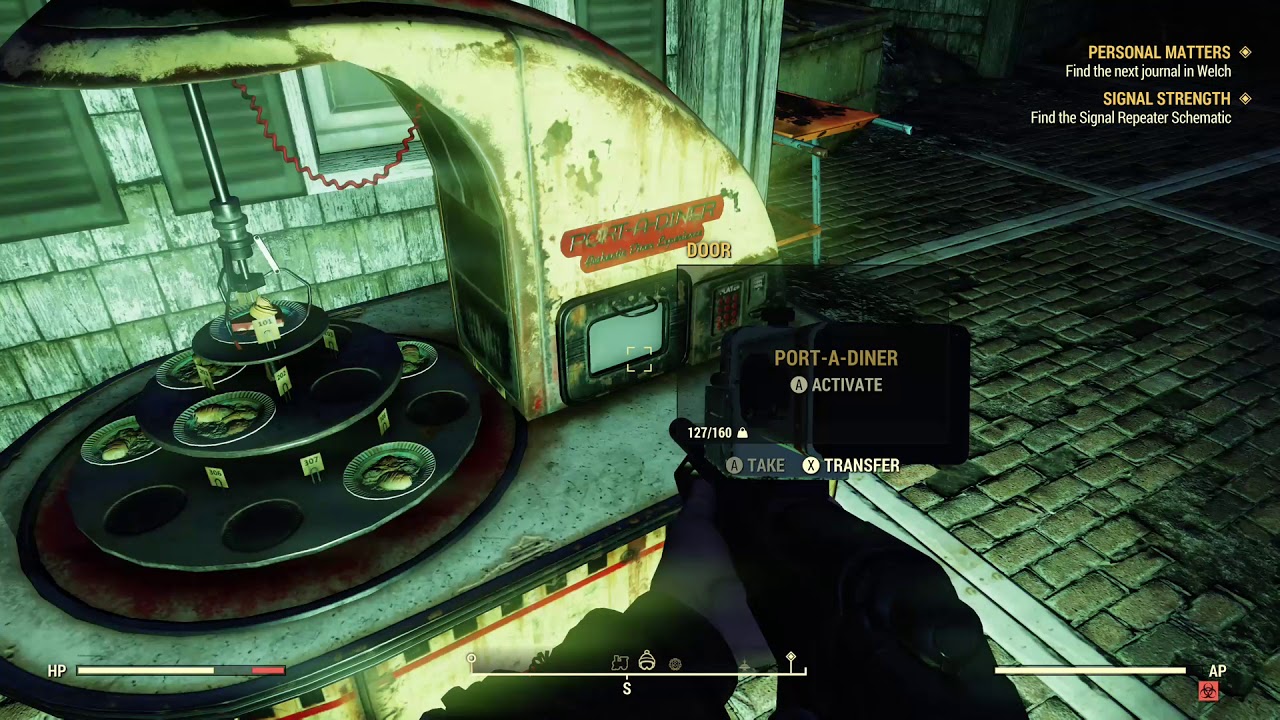 Fallout 76 getting the pie from the vending machine. - YouTube