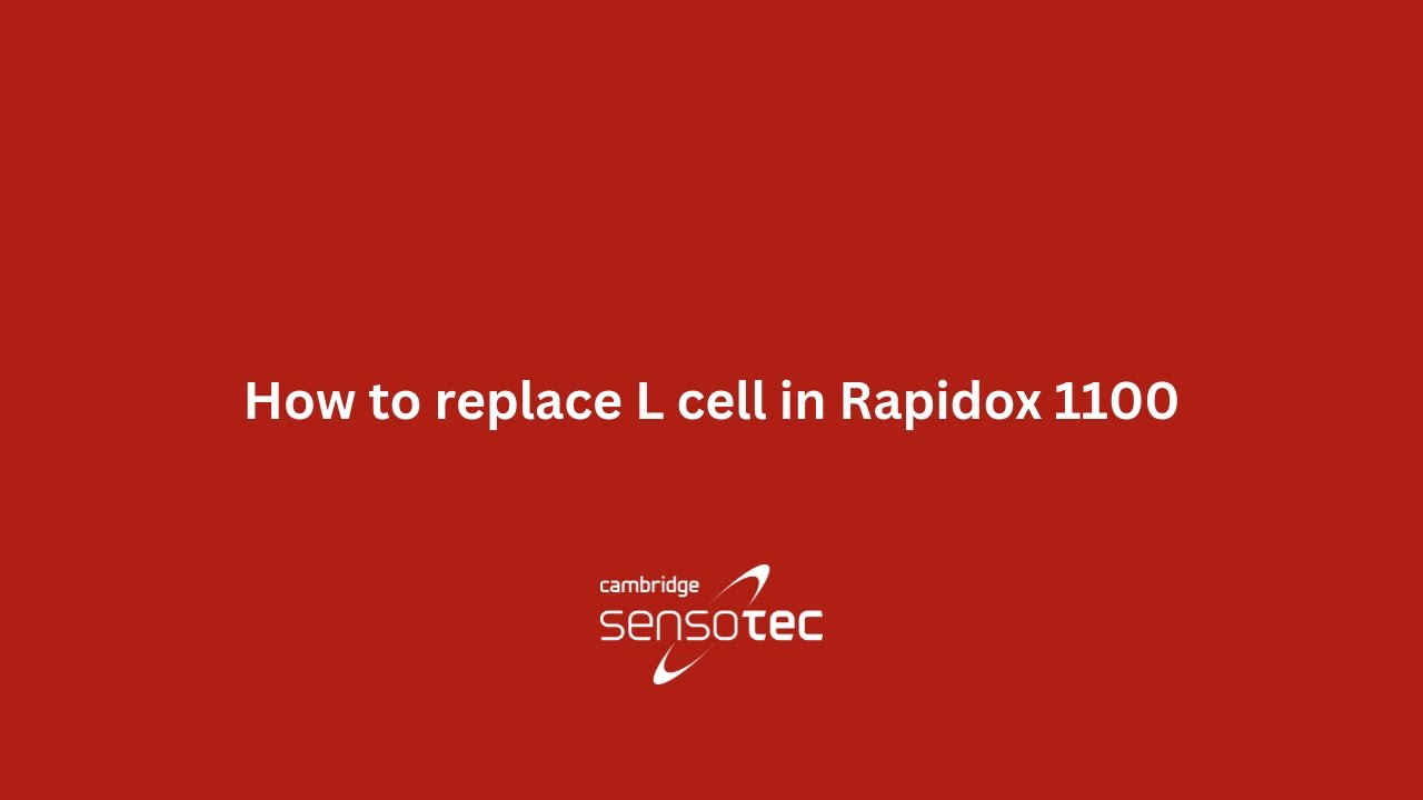 How to replace L cell in Rapidox 1100 - YouTube