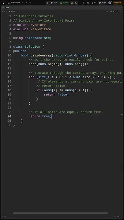 🎀LeetCode Problem 2206🎀 Divide Array Into Equal Pairs - YouTube
