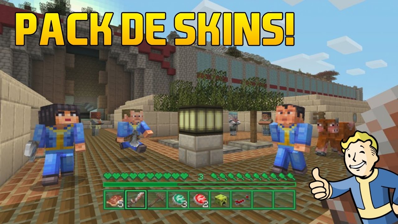 PACK DE SKINS FALLOUT EDITION - TU 46 - MINECRAFT CONSOLE - YouTube