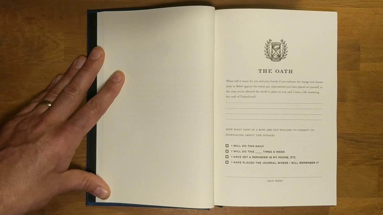 How to use the Fatherhood Legacy Journal #3: The Oath - YouTube
