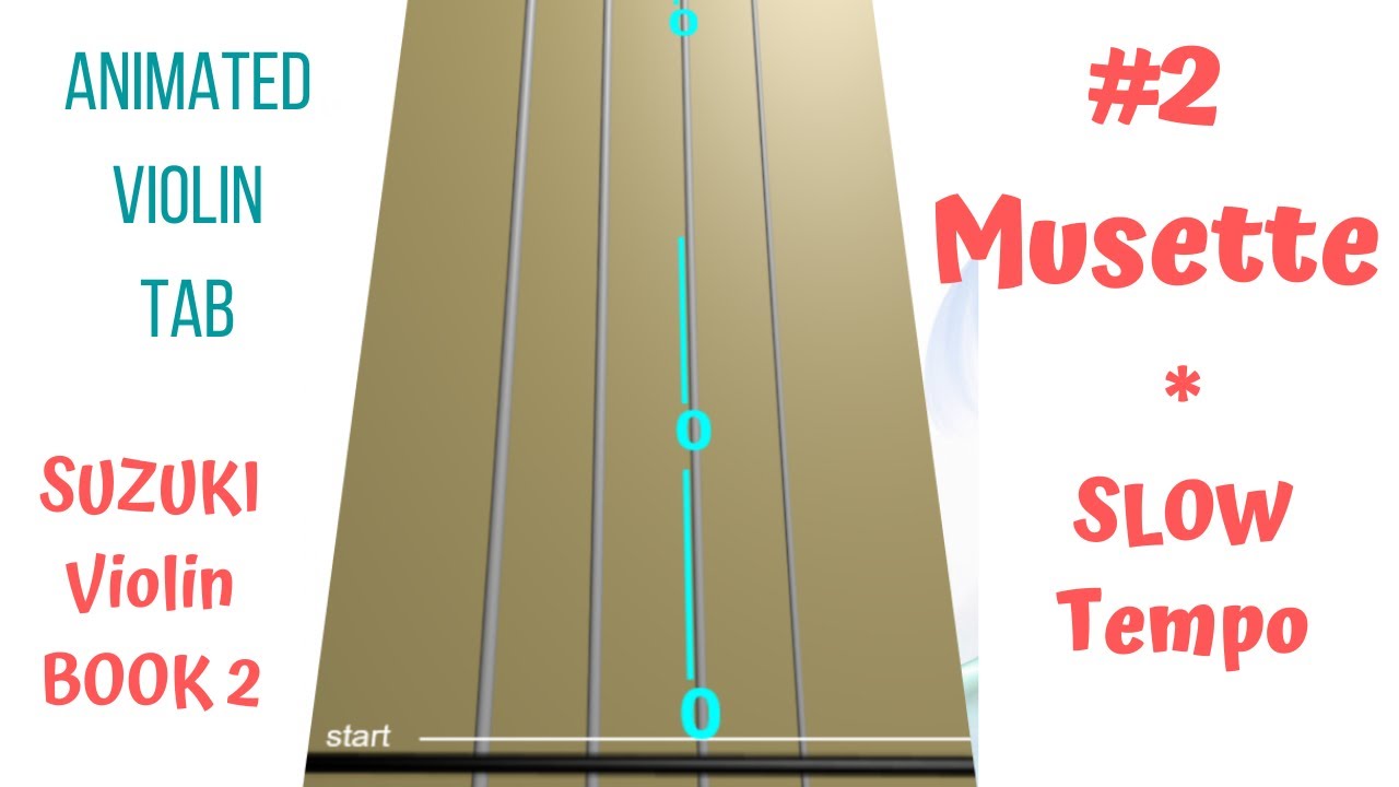MUSETTE 🐑🌿 by J.S. Bach| Suzuki Violin Book 2| Song 2| SLOW tempo ...