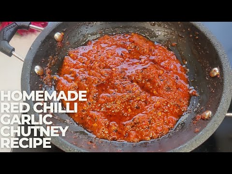 #Homemade Spicy Red Chilli Garlic Chutney Recipe😋. - YouTube