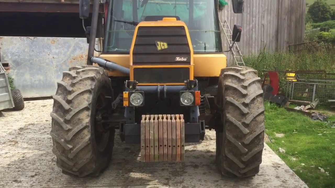 Jcb Fastrac 155 65 making a frame to hold case ih weights - YouTube