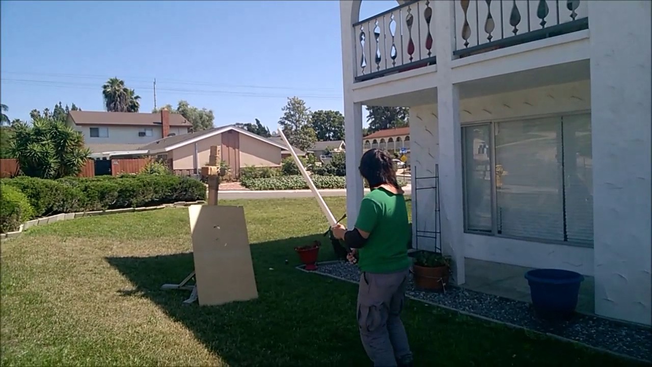 Experiments with Sword Throwing - YouTube