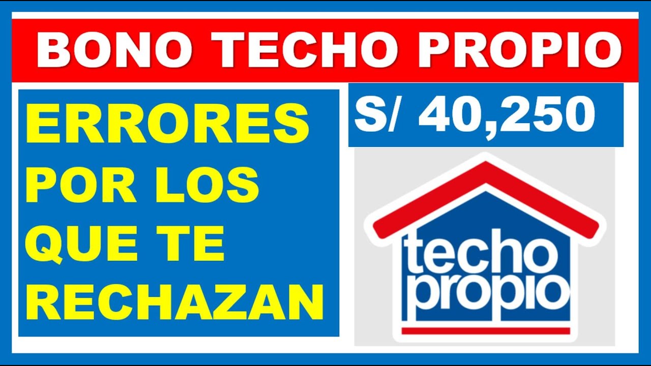 🏠BONO TECHO PROPIO: ¡No cometas estos errores! - YouTube