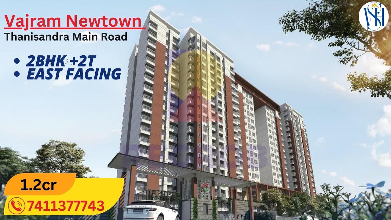 Gated Society 2BHK Flat for Sale in Vajram Newtown Thanisandra main ...