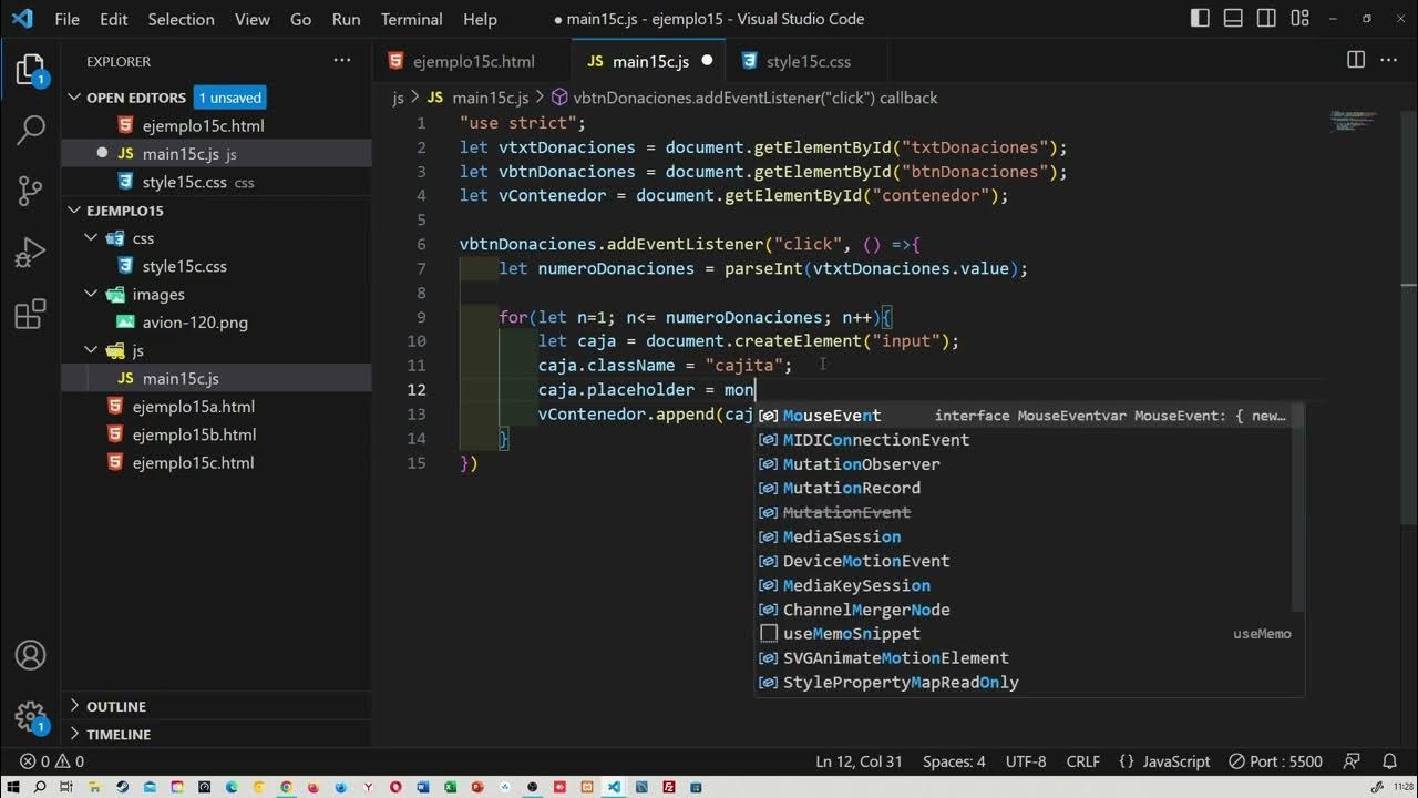 JavaScript - Creando etiquetas input en tiempo de ejecución, Mayor y ...