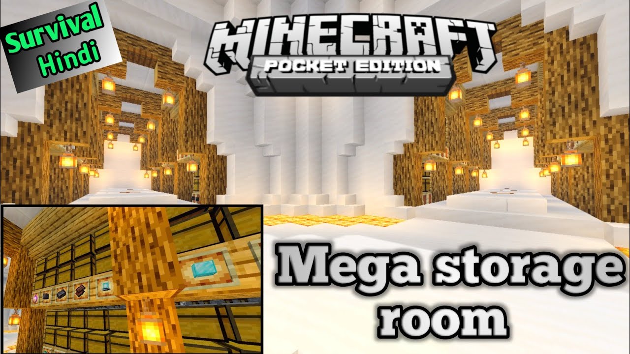 I made a storage room | Mega Storage Room | Minecraft | Survival series ...