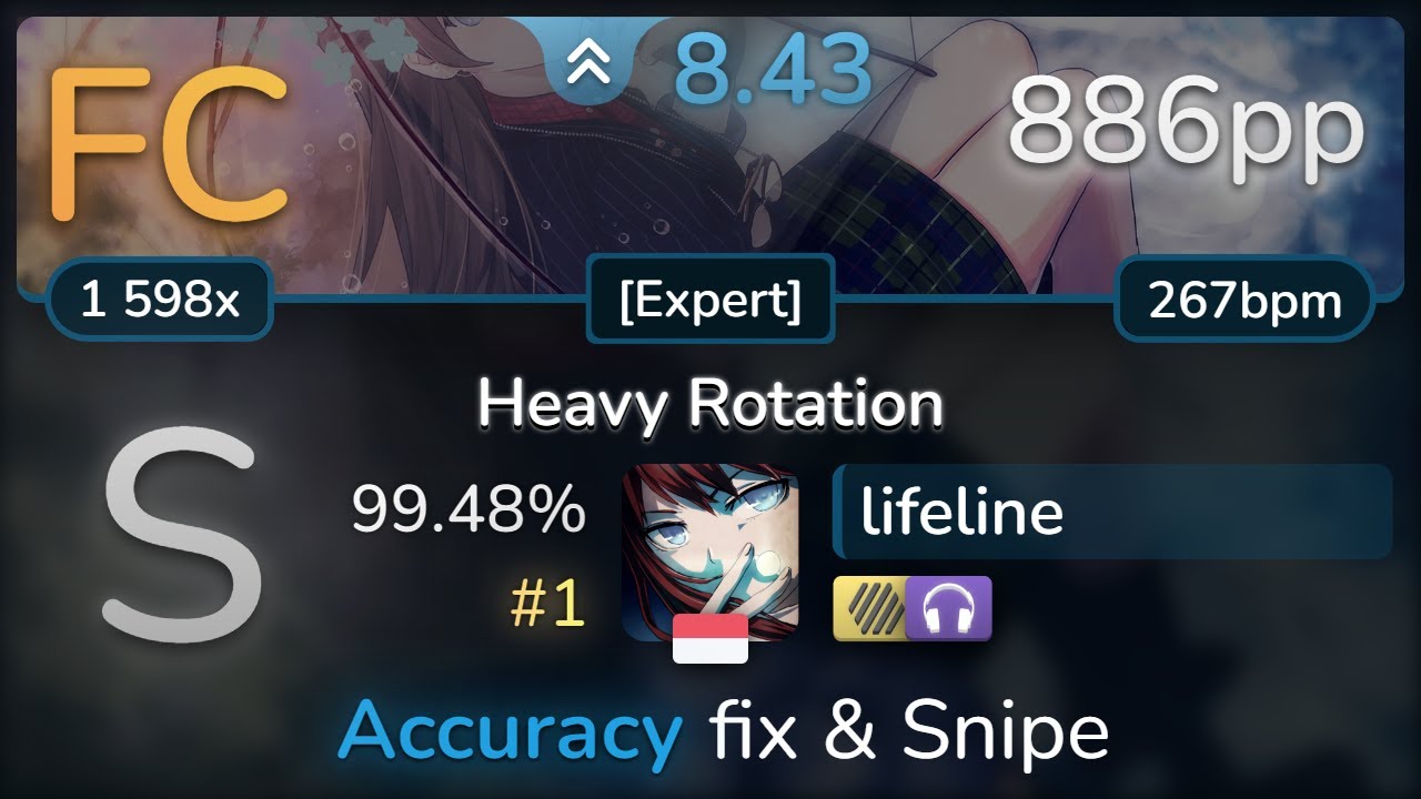 lifeline | AKB48 - Heavy Rotation [Expert] +HDNC 99.48% (#1 886pp FC ...