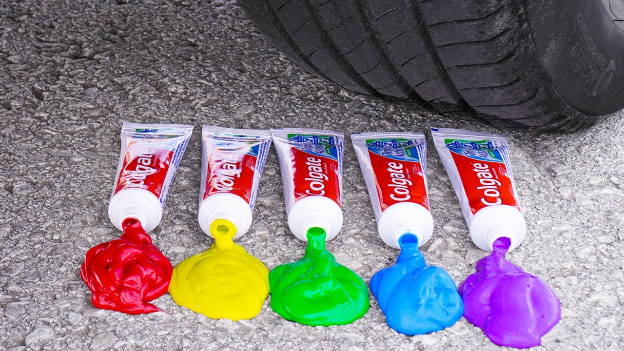 Car vs Colgate Experiment | Crushing Crunchy & Soft Things by Car - YouTube