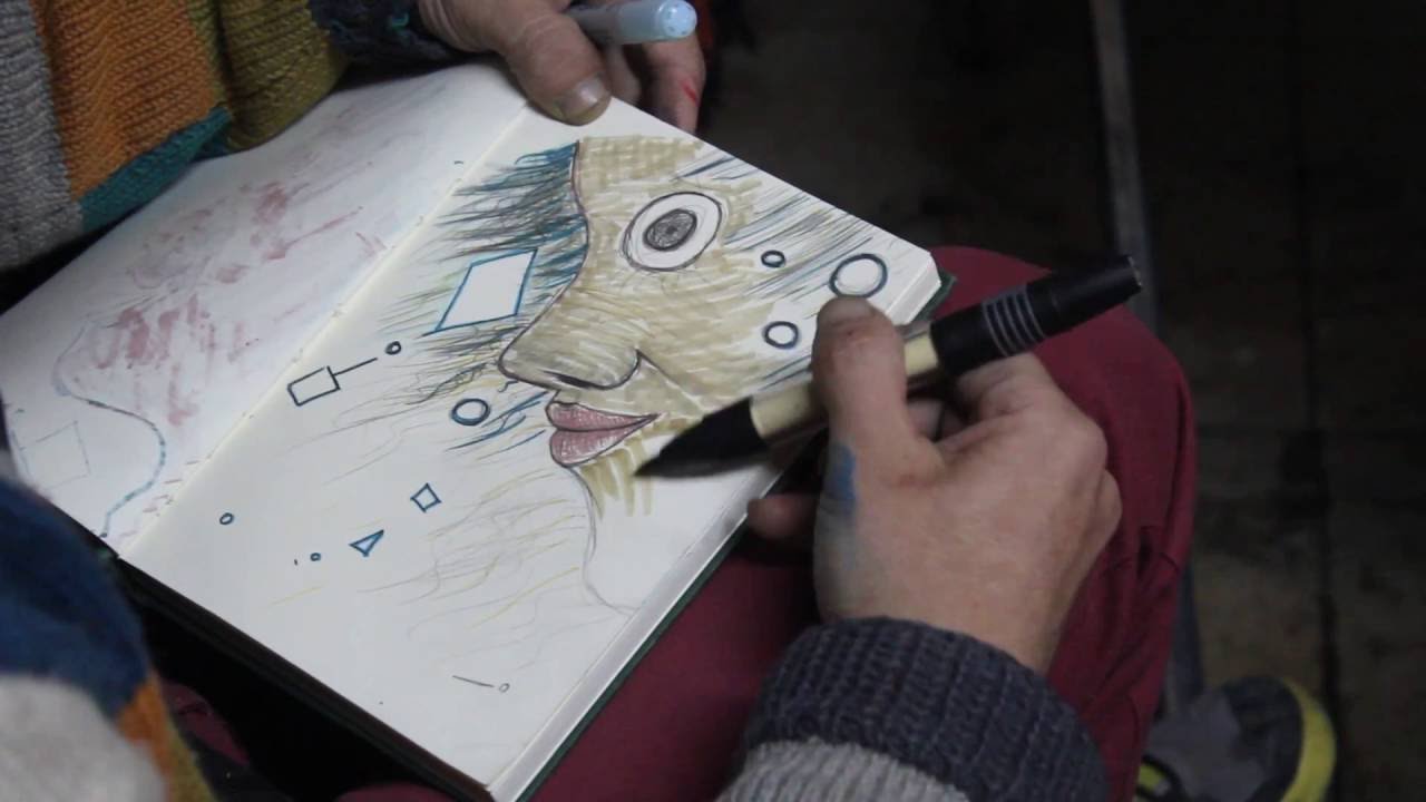 Drawing meditation - The union of paper and pen. Touching the paper ...