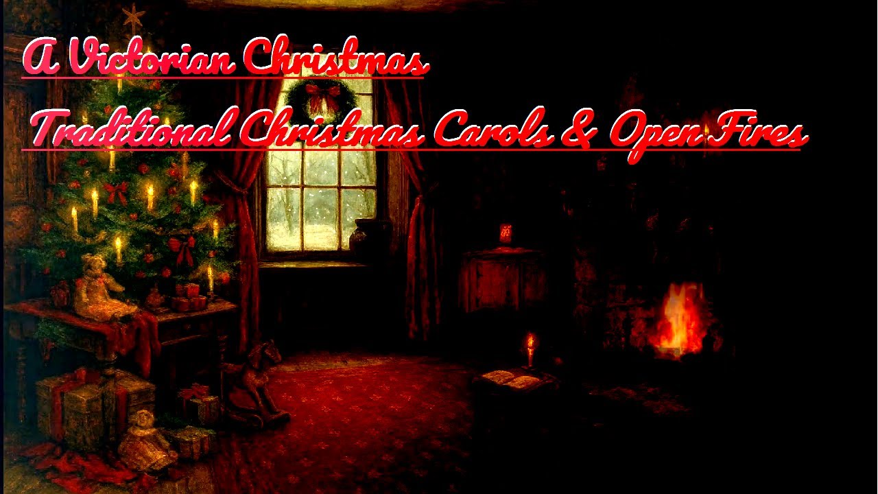 Victorian Christmas Music by warm fireplaces🎄 Cozy Fire, Traditional ...