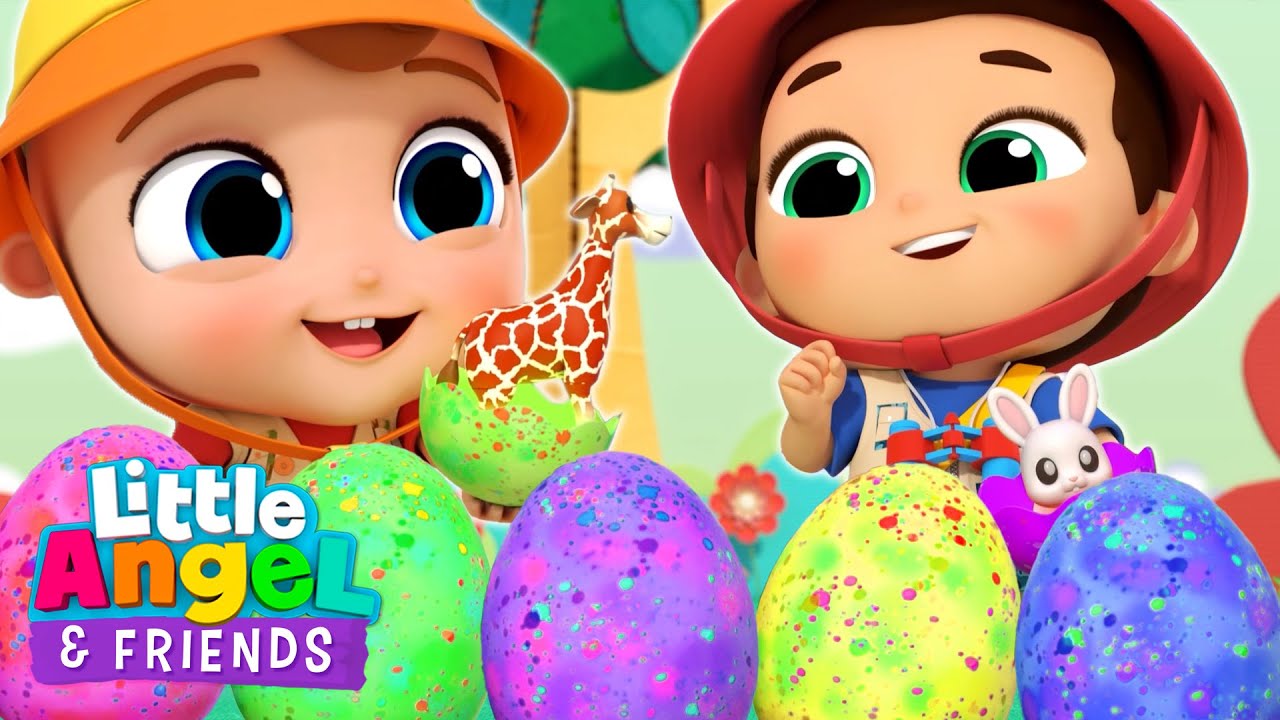 Baby John Opens Toy Surprise Eggs with Animals for Kids | @LittleAngel ...