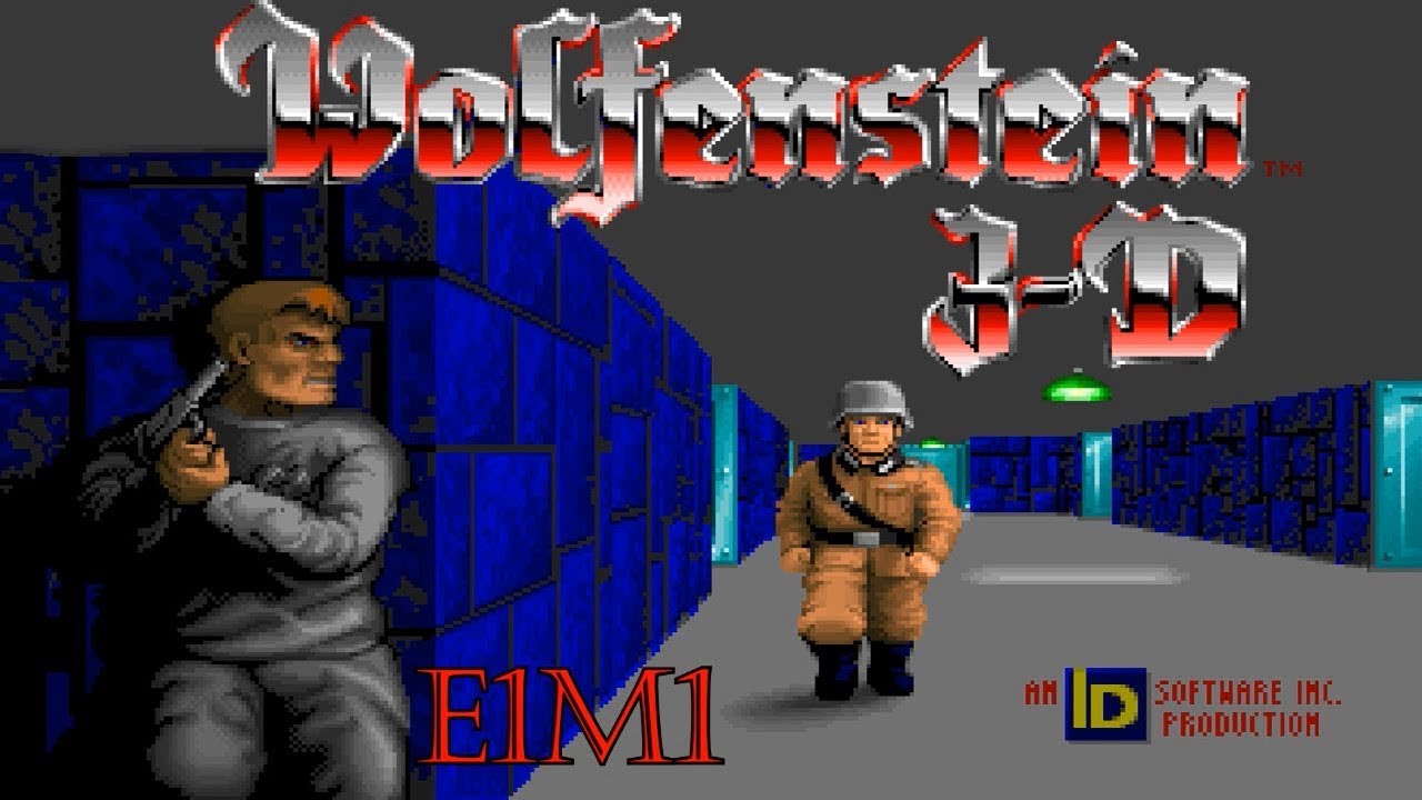 Прохождение Wolfenstein 3D [E1M1] (100%) - YouTube