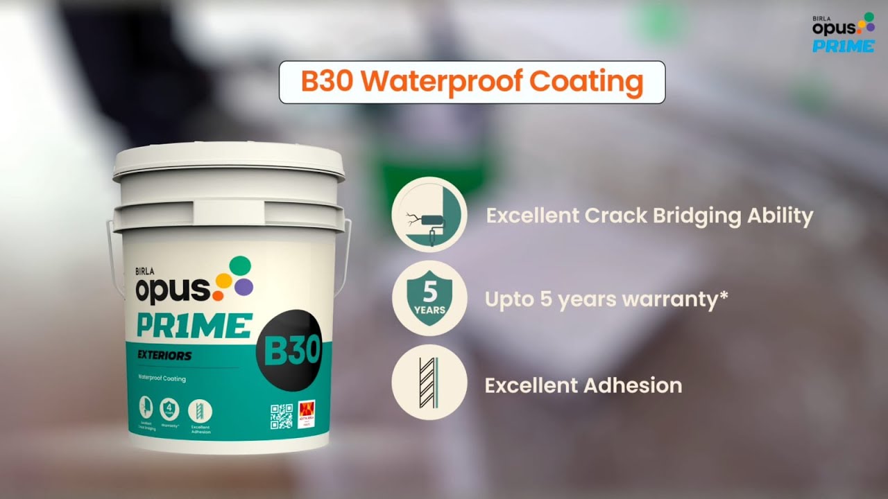 B30 Waterproof Coating | How to use | Birla Opus Prime - YouTube