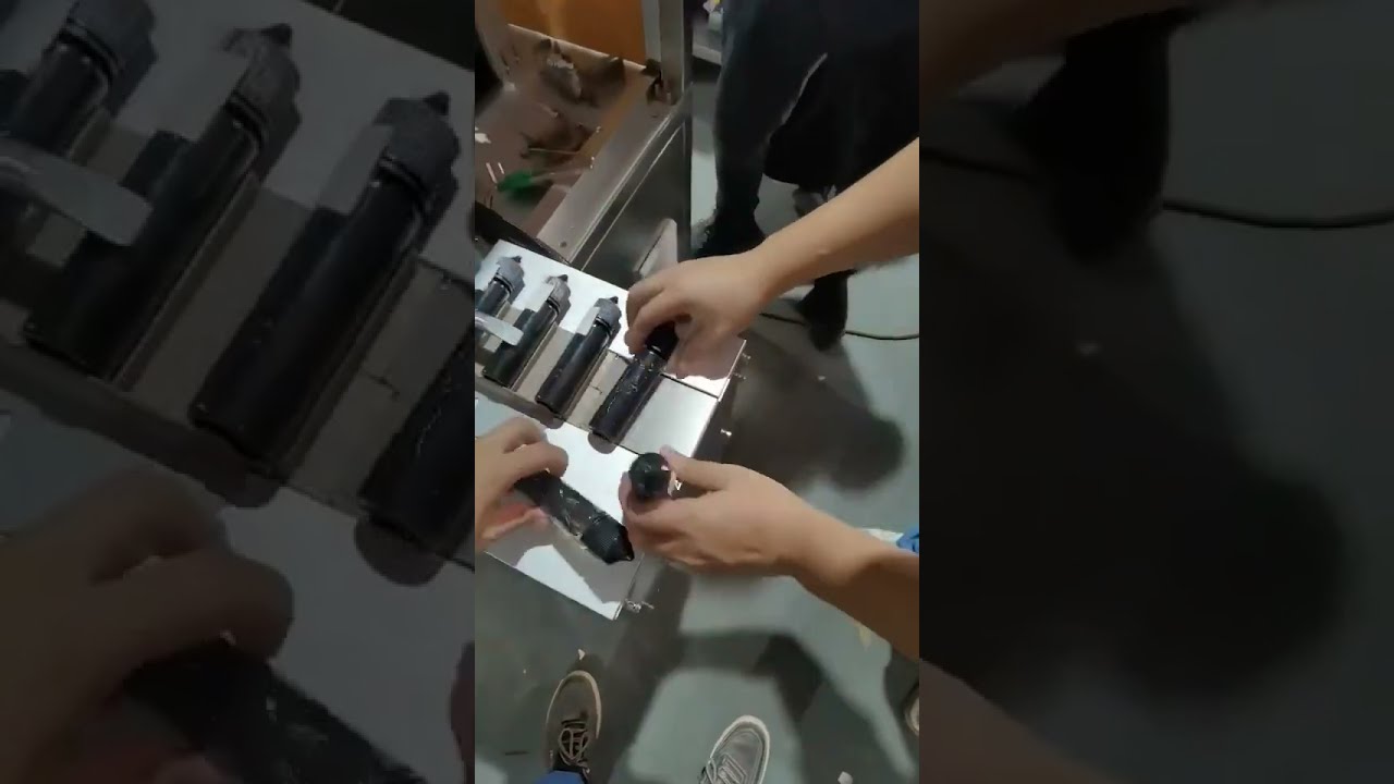 Running Video of Full automatic Tax stamp labeling machine for bottles ...