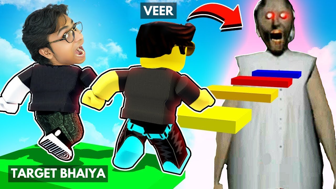 GRANNY TRIED TO CATCH TARGET BHAIYA😱 and VEER in ROBLOX PARKOUR RACE ...