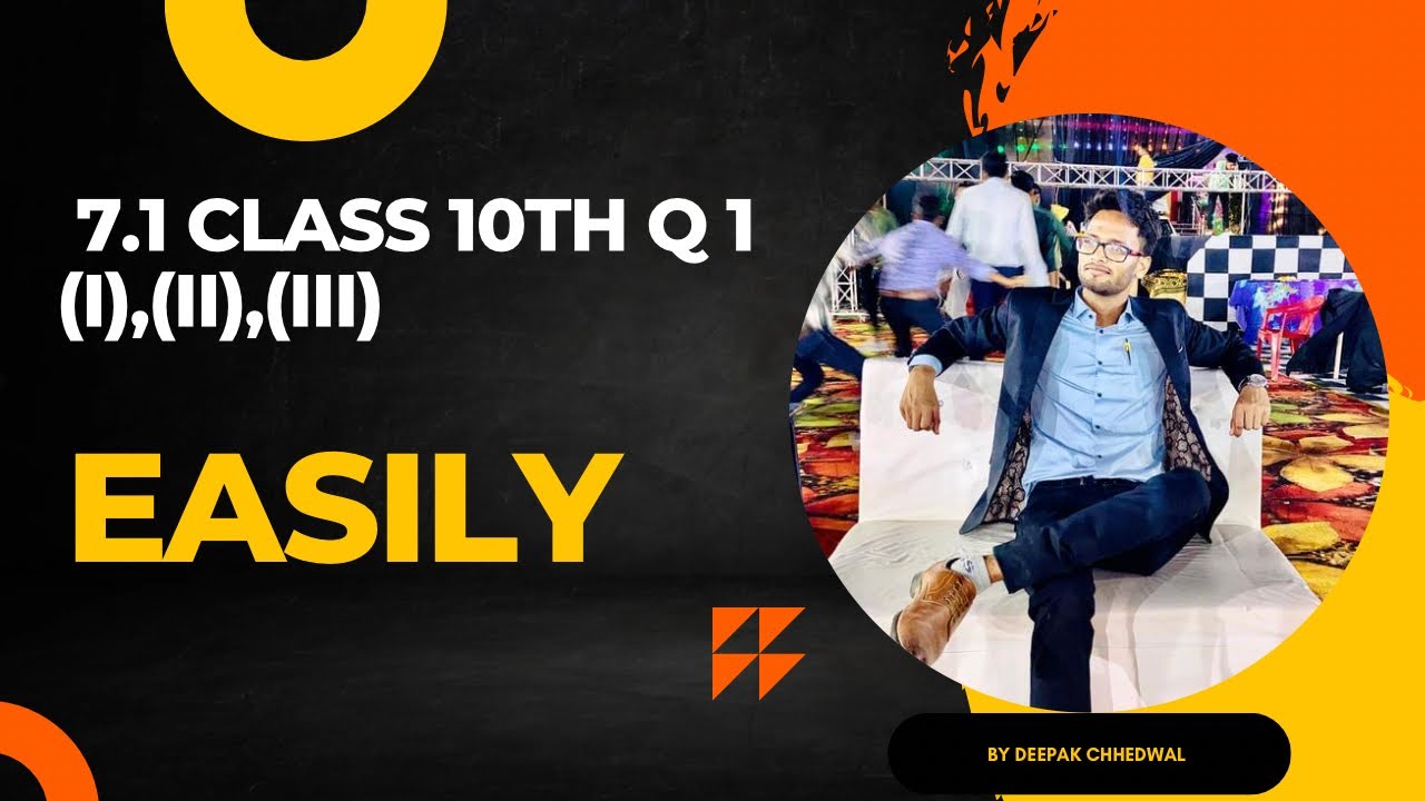 Class X 7.1 Q 1 (i) ,(ii),(iii)|Class 10th Maths NCERT ONLINE MATHS ...