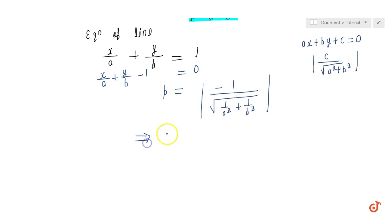 If p is the length of perpendicular from the origin to the line whose ...